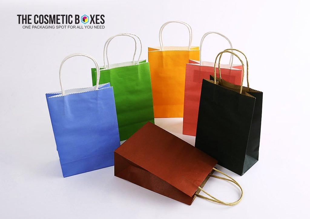 Custom printed cosmetic paper bags enticing way of carrying cosmetic